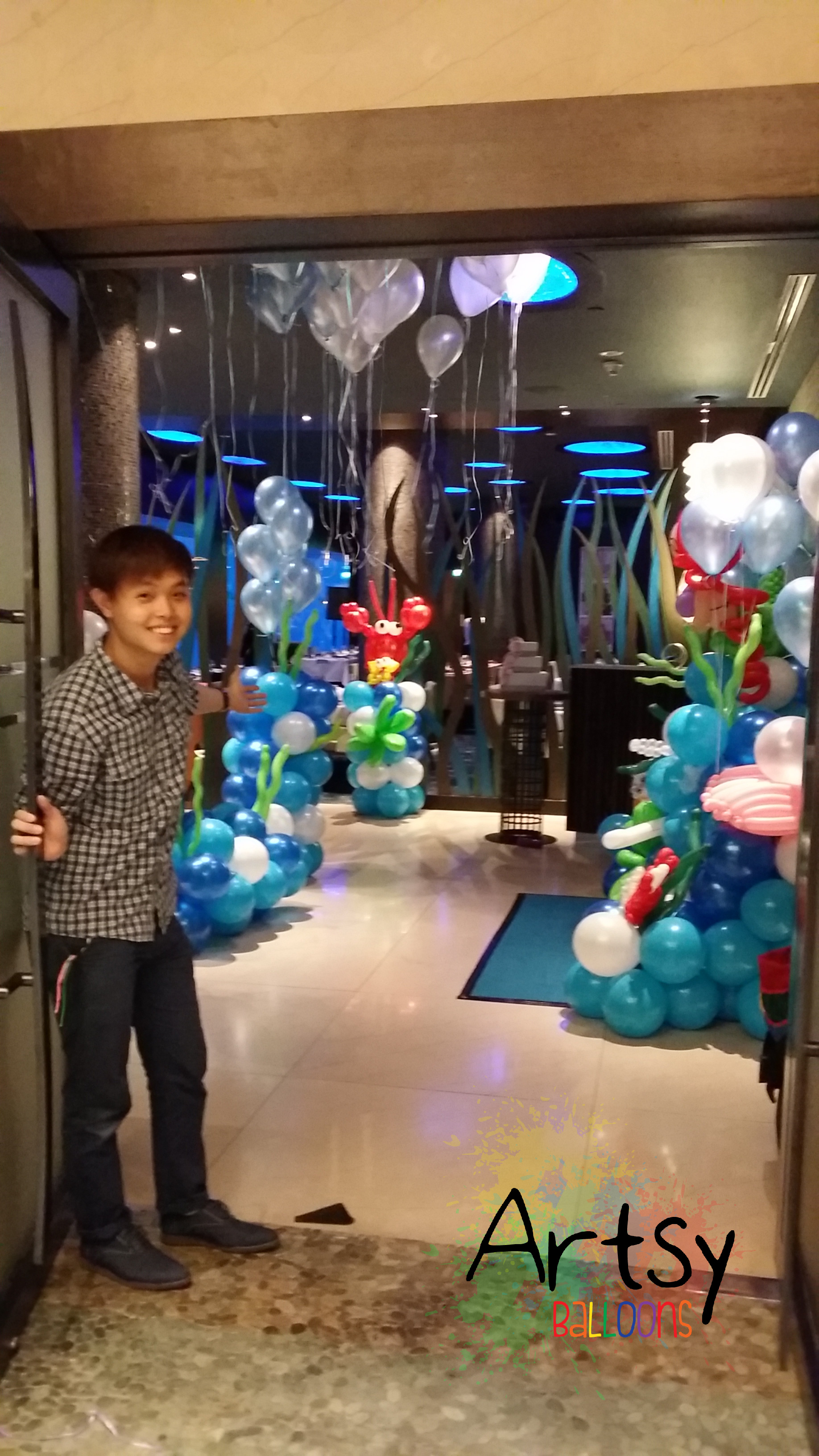 Underwater themed balloon decoration at Ocean Suites RWS - Singapore ...
